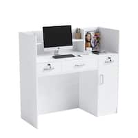 Modern Reception Desk Front Desk Counter with Lockable Drawers and ...