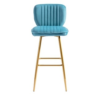 Retro Style Kitchen High Bar Chairs Velvet Bar Stool Chair Counter ...