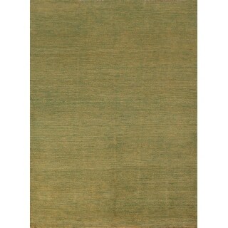 Lime Green Modern Gabbeh Oriental Area Rug Hand-Knotted Wool Carpet - 4 ...