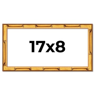 17x8 Frame Gold Bamboo Solid Wood Picture Frame | 1 Inch Moulding - Bed ...