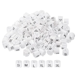 Clothes Hanger Marker S/M/L/XL/XXL/3XL Size Tag Fit 3.5mm Rod, 120 Set ...