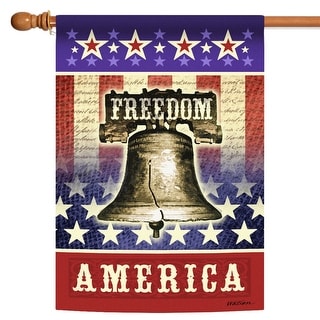 Red and Blue Freedom America Outdoor House Flag 40" x 28" - Bed Bath ...