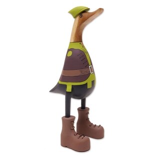 Novica Handmade Robin Duck Wood Sculpture - Bed Bath & Beyond - 37866693