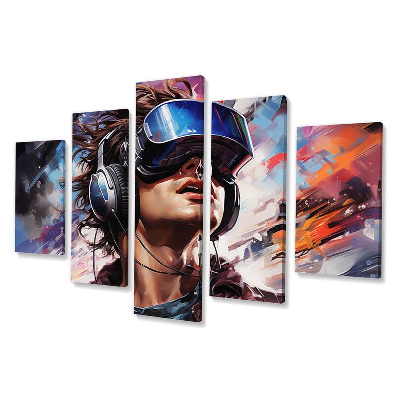 Designart "Video Game Virtual Adventure Portrait I" Entertainment ...