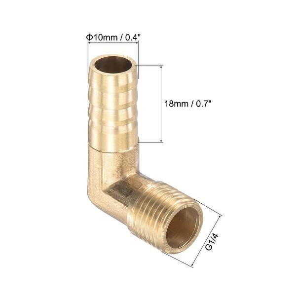 Brass Hose Barbed Fitting Elbow Right Angle Pipe Connector with ...