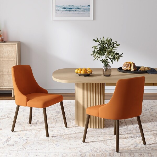 Agustin Modern Easy Assembly Dining Chair with Lightweight Structure and Ergonomic Design Set of 2 by HULALA HOME On Sale Bed Bath Beyond 41782790