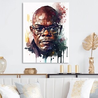 Designart 'Portrait Of Man II' Fashion Man Canvas Wall Art - Bed Bath ...