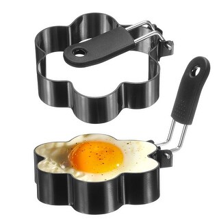 Flower Egg Rings Nonstick Pancake Cooking Ring with Silicone Handle ...