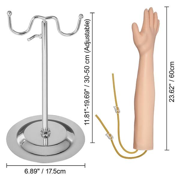 VEVOR PVC Latex Intravenous Practice Arm Kit Phlebotomy Arm with ...
