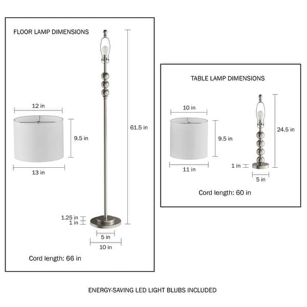 Set of 3 Modern Stacked Balls Table & Floor Lamps by Lavish Home - Set of 3 - On Sale - Bed Bath ...
