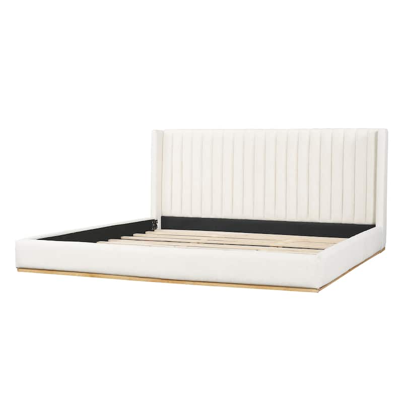 Christopher Knight Home - Modern Minimalist Upholstered Linen Platform ...