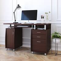 Complete Computer Workstation Desk with Two Storage Drawers and One ...
