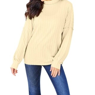 Basic Bae - Sleek Ribbed Mock Neck Knit Top - Bed Bath & Beyond - 42282882