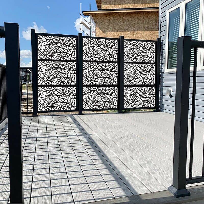 HighlanderHome Freestanding Modular Metal Privacy Screen, 4FtX 6Ft ...