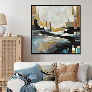Designart "Beyond Nature Ii" Abstract Landscape Framed Wall Art For ...