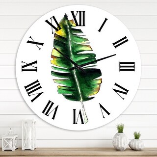 Designart 'Single Banana Leaf' Bohemian & Eclectic wall clock - Bed ...