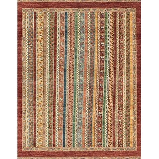 Ahgly Company Machine Washable Abstract Fall Leaf Brown Green Area Rugs ...