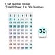 Number Sticker 1 to 300 Number Self Adhesive Reflective Label, 1 Set ...