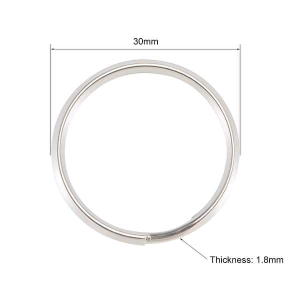 5pcs Split Key Ring Open Jump Connector, Nickel Plated Iron - Bed Bath ...