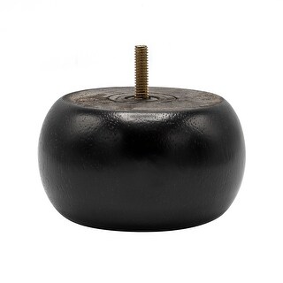 2-1/2in H x 4-1/2in Dia | Stained Espresso Solid Hardwood | Bun Foot ...