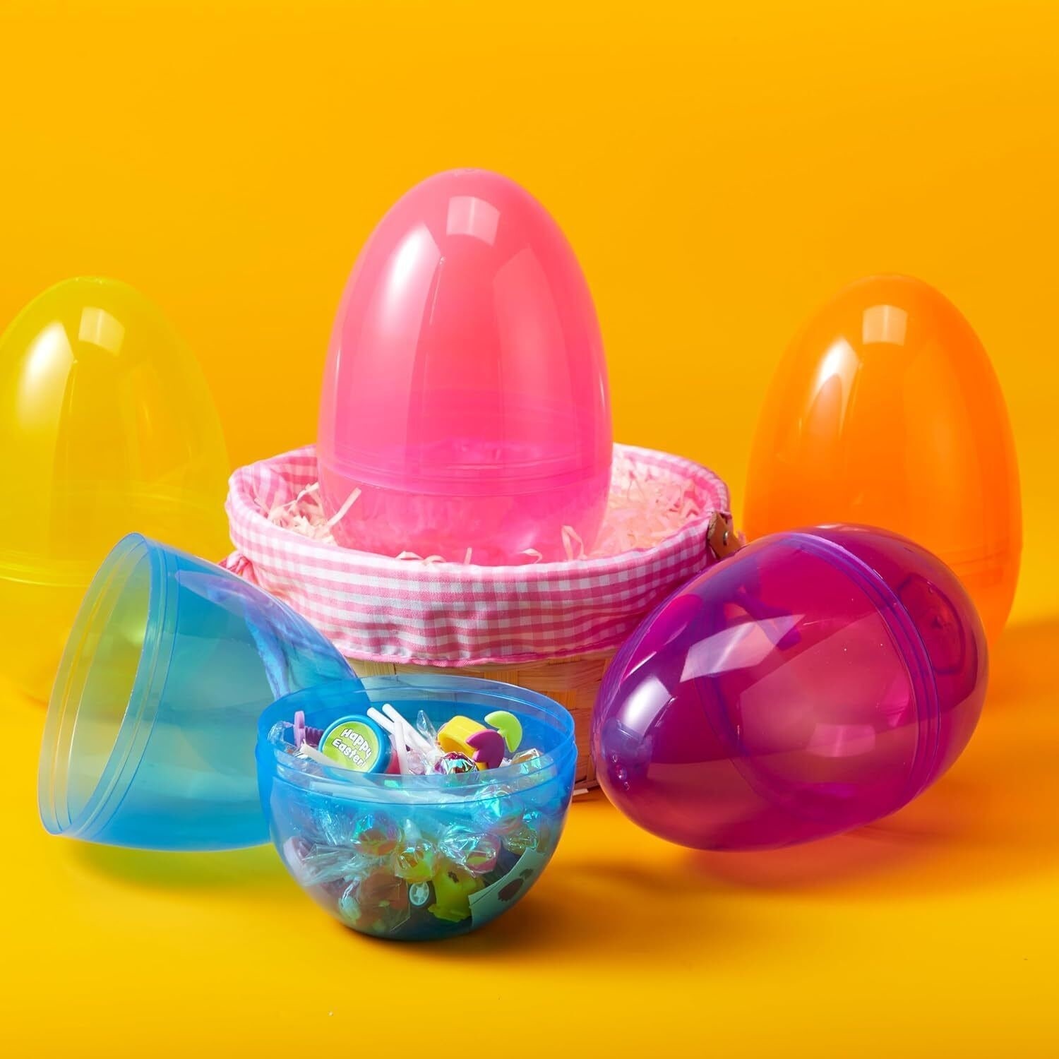 large plastic hollow easter eggs