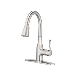 OakBrook 67867-1004 Tucana One Handle Pulldown Kitchen Faucet, Brushed ...