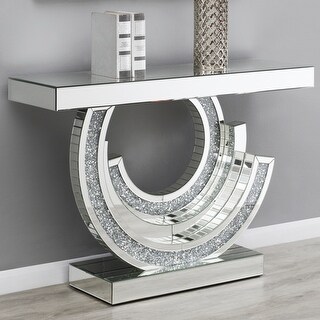 Glamorous Contemporary Mirrored Accent Console Table - Bed Bath ...