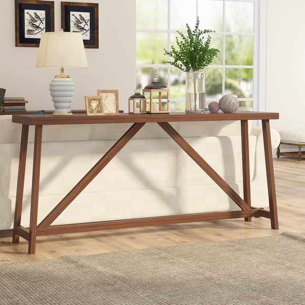 Solid Wood Sofa Table Behind Couch, 70.9 Inch Extra Long Entry Console ...