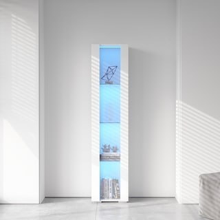 Tall Storage Cabinet with LED Lights 12 Colors - Bed Bath & Beyond ...