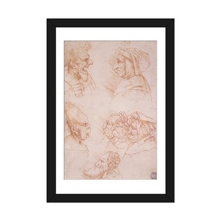 iCanvas "Seven Studies of Grotesque Faces " by Leonardo da Vinci - Bed ...