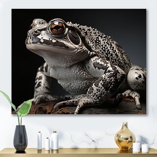 Designart "Frog Portrait I" Animals Canvas Art Print - Bed Bath ...