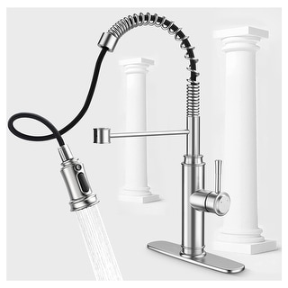 Spring Kitchen Sink Faucet with 3 Modes Pull Down Sprayer - Bed Bath ...