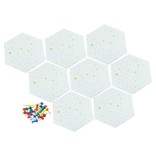 8Pcs Hexagon Felt Bulletin Tile Self Adhesive Mini Wall DIY Pin Board ...