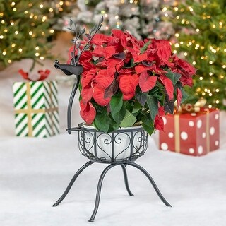 Iron Reindeer Planter - 14" L x 19" W x 34" H - Bed Bath & Beyond ...