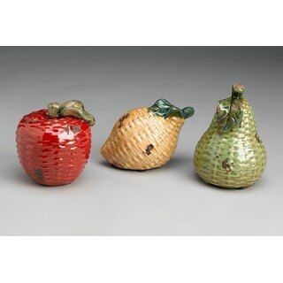Aa Importing 10841 Fruit - Set Of 3 - 5.5 X 4 X 4 inches - Bed Bath ...
