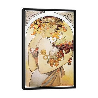 iCanvas "Fruit, 1897" by Alphonse Mucha Framed Canvas Print - Bed Bath ...