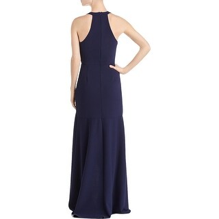 Avery G Women's V Neck Ruffled Cocktail And Party Dress Blue Size 8 ...