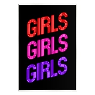 Stupell Vivid Neon Girls Sign Wall plaque Art design by House of Lulu ...