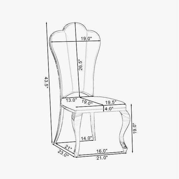 Unique Backrest Design with Stripe Dining Chair Set of 2 - Bed Bath ...