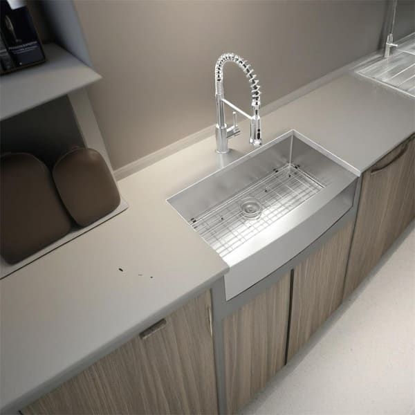 Brushed Nickel Farmhouse Sink - 36 Inch Kitchen Sink Stainless Steel ...