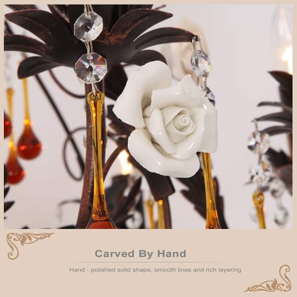 Vintage Bucolic Classic Gothic Style 8-light Crystal Chandelier - Bed ...