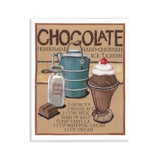 Stupell Chocolate Ice Cream Wall Plaque Art Design By Nancy Overton ...
