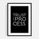 Typo Trust The Process Black Typography Bohemian Art Print/Poster - Bed ...