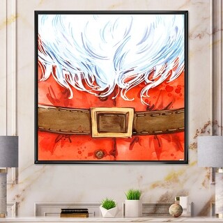 Designart "Christmas Holiday Fancy Santa Claus III" Traditional Framed ...