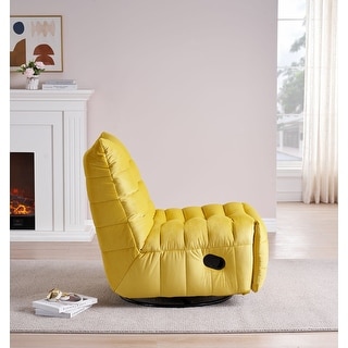 Modern Yellow Rotatable Lounge Sofa Chair Velvet Swivel Single Sofa ...