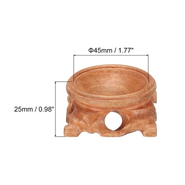 Wooden Ball Stand Holders Displays Base 45mm Diameter Red for Crystal ...