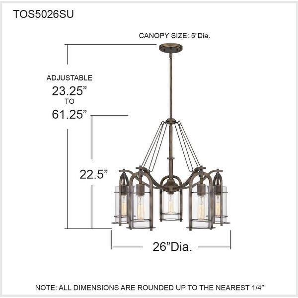 Toscana 5-Light Statuary Bronze Chandelier - Bed Bath & Beyond - 34818953