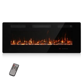 Modern Recessed Wall-mounted Multicolor LED Electric Fireplace, Ultra ...