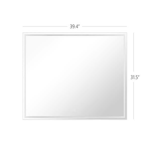 Ledel Rectangle Frameless Backlit LED Lighted Bathroom Vanity Mirror ...