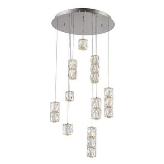 Elegant Lighting Polaris 9 Light 20" Wide LED Crystal Multi Light - Bed ...